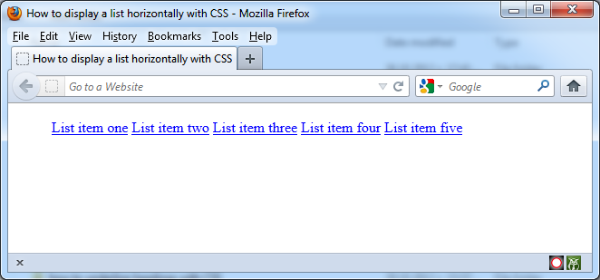 How To Display A List Horizontally With Css Tutorial Example April 2025 Howtoaspnet