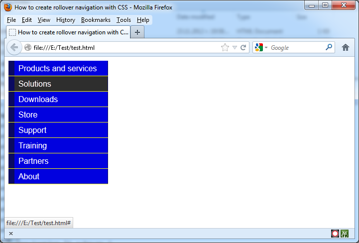 How To Create Rollover Navigation With Css Tutorial Example November 2024 Howtoaspnet